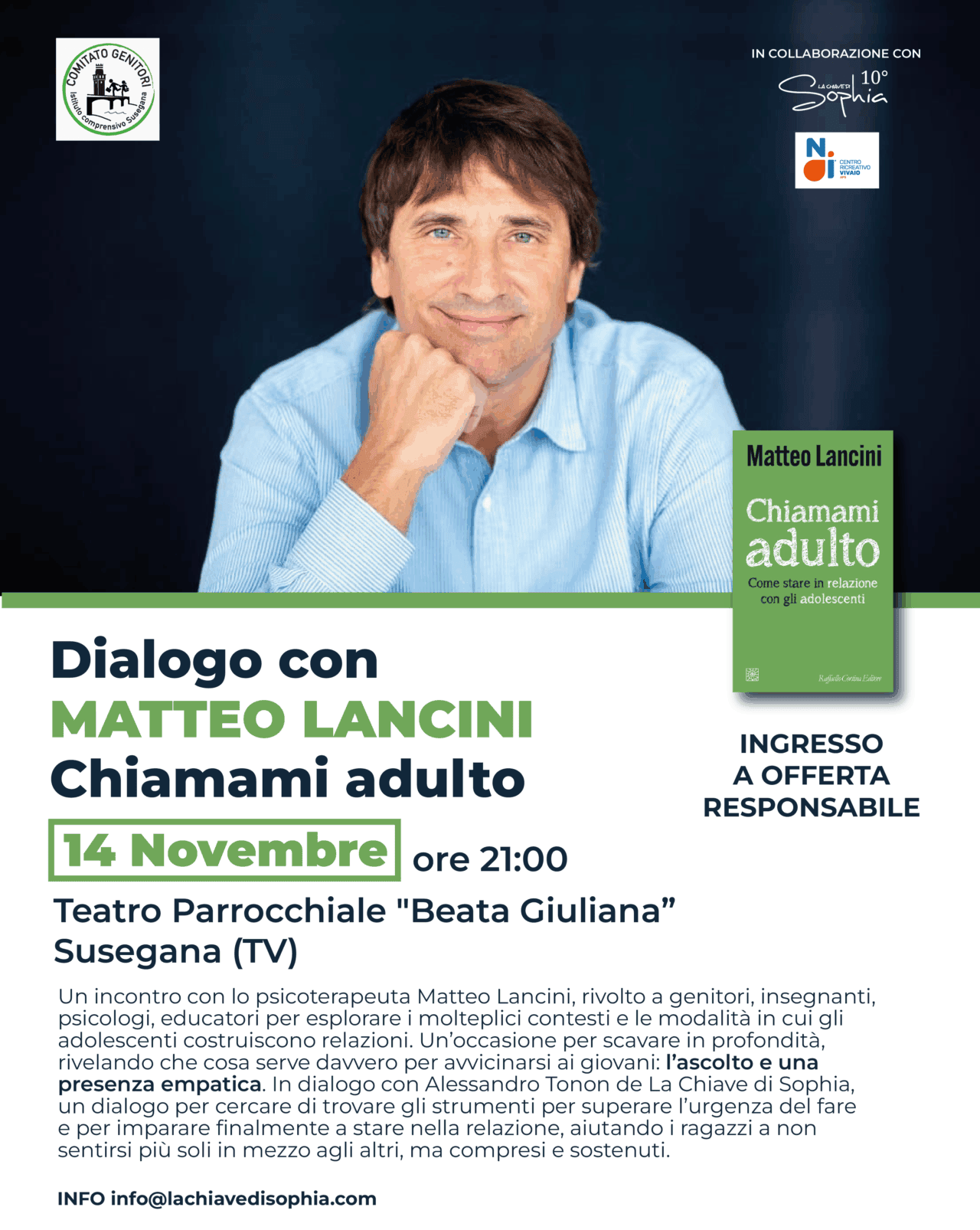 Dialogo con Matteo Lancini – Chiamami adulto, Susegana (TV) | Minotauro